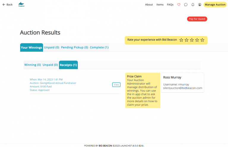 Admin Auction Guide - Bid Beacon
